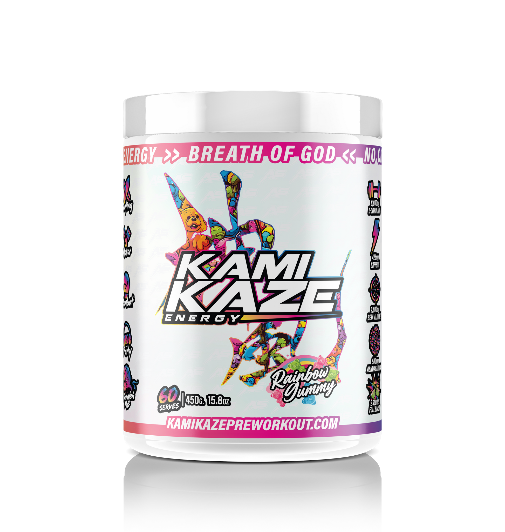 Rainbow Gummy - Kamikaze Pre-Workout - Kamikaze Energy